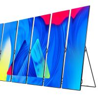 China Portable Indoor Floor Standing P2.5 Led Standee Poster Display Electronic poster screen P1.876 P2 P3 for sale