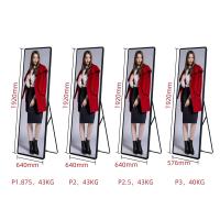 China Portable Indoor Floor Standing P2.5 Led Standee Poster Display Electronic poster screen P1.876 P2 P3 for sale