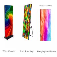 China Ultra Thin P3 Screen Standing Wifi 4G Floor Indoor P2.5 Advertising Mirror Poster Led Panel Digital led Poster Screen for sale