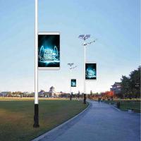 China Acrylic Frame Outdoor LED Pole Screen Street Lighting P6 5000nits SASO for sale