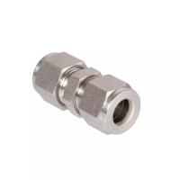 China SS316 Stainless Steel Compression Double Ferrule Union Tube Fitting 1/16-1 1/2 inch 2-38mm for sale