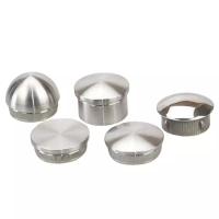 China Stainless Steel Dome Handrail End Cap AISI304 AISI316 for 33.7mm 50.8mm Pipe for sale