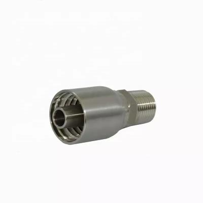 China Stainless Steel 316 High Pressure Forged Swivel Hose Fittings 1/4-2 Inch Straight Crimp Hydraulic for sale