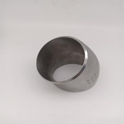 China 3 Inch 45 Degree Long Radius Stainless Steel Butt Weld Elbow DN80 SCH40 for sale