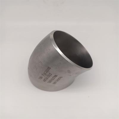 China ASME B16.9 45 Degree Long Radius Elbow ASTM A234 WPB BW DN15-DN1200 SCH5-SCH80 for sale