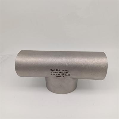 China 304 Stainless Steel Equal Tee 3 Way Butt Welded Pipe Fitting 1/2-6 Inch Water Gas Oil for sale