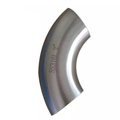 China ASTM A403 WP316 Stainless Steel 90 Degree Elbow 3 Inch Curved Tube Fitting for Reverse Osmosis for sale