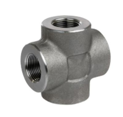 China Stainless Steel 316 316L Socket Weld Cross Fitting 1/2 Inch for Oil Water for sale