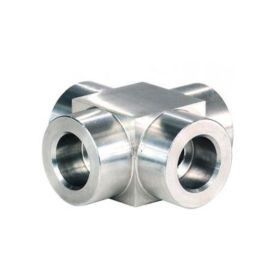 China Stainless Steel Socket Weld Cross 1 Inch 3000# Forged Pipe Fitting for Oil Water for sale
