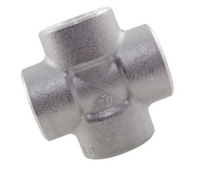 China ASME B16.11 316/316L Stainless Steel Socket Weld Cross Fitting for Oil Water 1/2-4 Inch for sale
