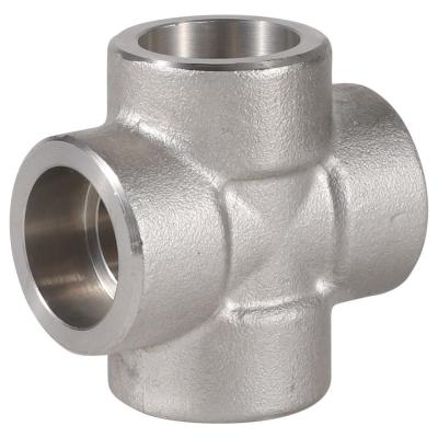 China Socket Weld Unequal Cross 2 Inch Class 6000 Forged Fittings for Oil Water for sale