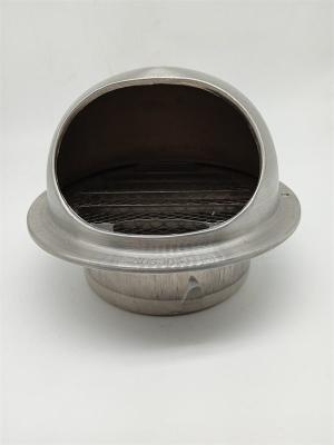 China 6 Inch 304 Stainless Steel Round Wall Vent Cover Ventilation Grill 0.4mm Thick for sale