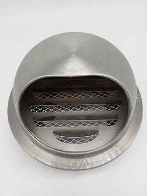 China 304 Stainless Steel Wall Vent Cap 10inch Round Air Ventilation Grill Cover 0.4mm Thick for sale