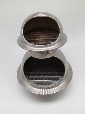 China Stainless Steel 304 Round Air Vent Cap Wall Kitchen Vent Cover 60mm to 300mm for sale