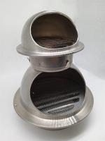 China 304 Stainless Steel Wall Vent Cap 10 Inch Round Ventilation Grill Cover 0.4mm Thick for sale