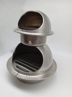China 6 Inch Stainless Steel Wall Vent Cap Round Air Ventilation Grill Cover 304 for sale