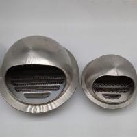 China 6 Inch 304 Stainless Steel Round Wall Vent Cover Air Ventilation Grill 0.4mm for sale
