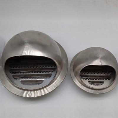 China 6 Inch 304 Stainless Steel Round Wall Vent Cover Air Ventilation Grill 0.4mm for sale