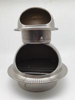 China 304 Stainless Steel Wall Vent Cap 3 Inch Round Ventilation Grill Cover 0.4mm Thick for sale