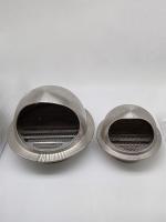 China 304 Stainless Steel Wall Vent Cap 5inch Round Ventilation Grill Cover 0.4mm Thick for sale