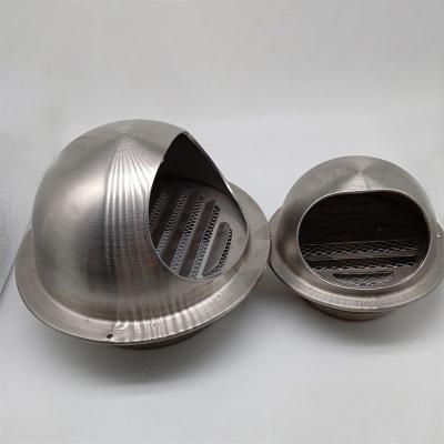 China 304 Stainless Steel Round Air Vent 4 Inch Outdoor Duct Cover 0.4mm Thick for sale