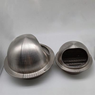 China 304 Stainless Steel Round Air Vent 3 Inch Outdoor Duct Cover Welding Connection for sale