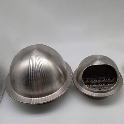 China 304 Stainless Steel Round Air Vent Cover 5 Inch Outdoor Silver Duct Vent for sale