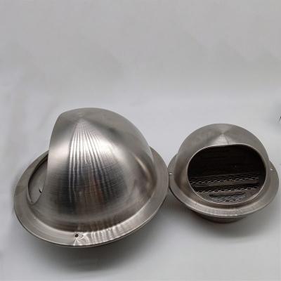 China 304 Stainless Steel Round Air Vent 10 Inch Outdoor Duct Cover 0.4mm Thick for sale