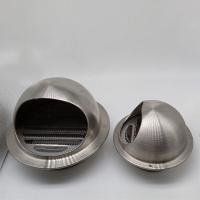 China 304 Stainless Steel Round Air Vent 10 Inch Exhaust Grille Louvered Silver for sale