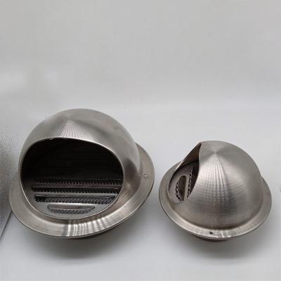 China 304 Stainless Steel Round Air Vent 10 Inch Exhaust Grille Louvered Silver for sale