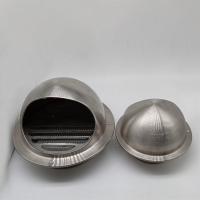 China 304 Stainless Steel Round Air Vent 4 Inch Exhaust Grille Louvered Silver 0.4mm for sale