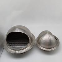 China 304 Stainless Steel 6 Inch Round Air Vent Exhaust Grille Louvered Silver for sale