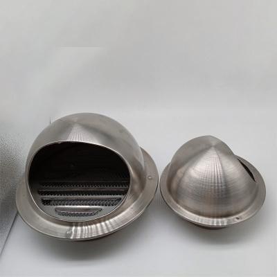 China 304 Stainless Steel 6 Inch Round Air Vent Exhaust Grille Louvered Silver for sale