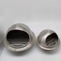 China 304 Stainless Steel 10 Inch Round Air Vent Exhaust Grille Louvered Silver for sale