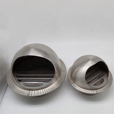 China 304 Stainless Steel 10 Inch Round Air Vent Exhaust Grille Louvered Silver for sale