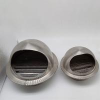 China 304 Stainless Steel 5 Inch Round Air Vent Exhaust Grille Louvered Silver for sale