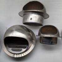 China 304 Stainless Steel 3 Inch Round Air Vent Exhaust Grille Louvered 0.4mm Thick for sale