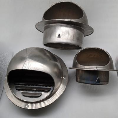 China 304 Stainless Steel 3 Inch Round Air Vent Exhaust Grille Louvered 0.4mm Thick for sale