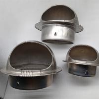 China 304 Stainless Steel Round Air Vent 6 Inch Exhaust Grille Louvered Silver 0.4mm for sale