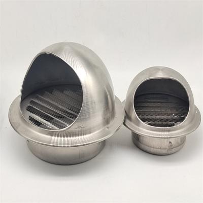 China 10 Inch Stainless Steel Round Kitchen Wall Exhaust Air Vent Cap Cover 95mm 145mm for sale