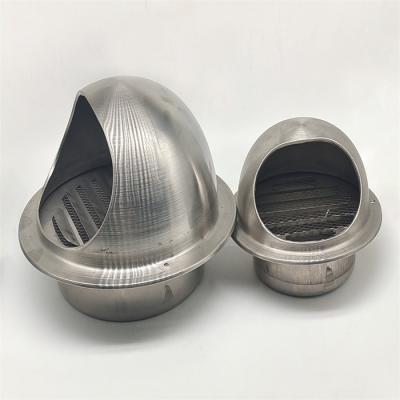 China 3 Inch Stainless Steel Round Kitchen Wall Exhaust Waterproof Ventilation Mushroom Air Vent Cap Cover 76mm for sale