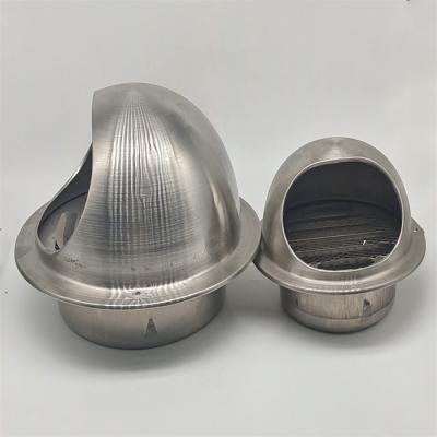 China 4 Inch Stainless Steel Round Kitchen Wall Exhaust Waterproof Ventilation Mushroom Air Vent Cap Cover for sale
