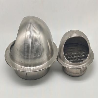 China 5 Inch Stainless Steel Round Kitchen Wall Exhaust Waterproof Ventilation Mushroom Air Vent Cap Cover 145mm for sale