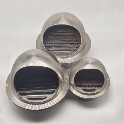 China 6 Inch Stainless Steel Round Kitchen Wall Exhaust Waterproof Ventilation Mushroom Air Vent Cap Cover 115mm for sale