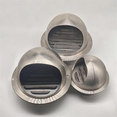 China 6 Inch Stainless Steel Wall Kitchen Vent Cover Exhaust Pipe Air Vent Cap 115mm for sale