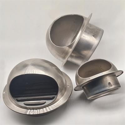 China 3 Inch Stainless Steel Wall Air Vent Cover Hood End Ducting Cap Round Grille 115mm for sale