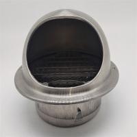 China Stainless Steel Round Kitchen Wall Cap Air Vent Cover 4 to 12 Inch Ducting for sale
