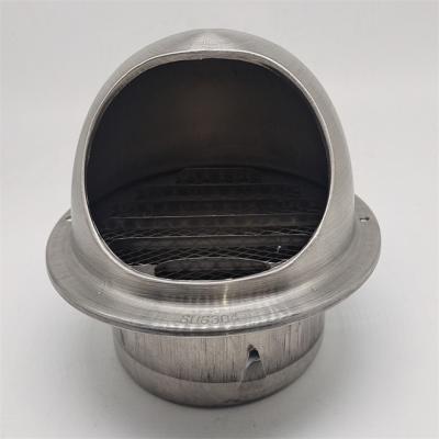 China Stainless Steel Round Kitchen Wall Cap Air Vent Cover 4 to 12 Inch Ducting for sale