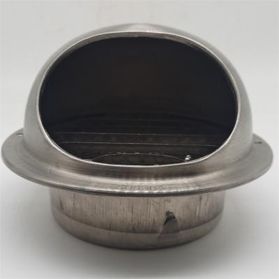 China 5 Inch Stainless Steel Round Air Vent Cap Cover Waterproof Kitchen Exhaust Wall Ventilation Mushroom Pipe for sale