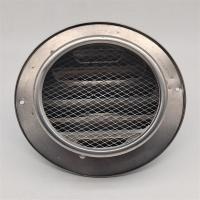 China 304 Stainless Steel Air Vent Cap Wall Kitchen Cover Round Duct 0.4mm Thick for sale